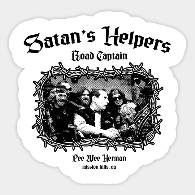 Satan's Helpers & Pee Wee Herman - Pee Wee Herman - Sticker | TeePublic
