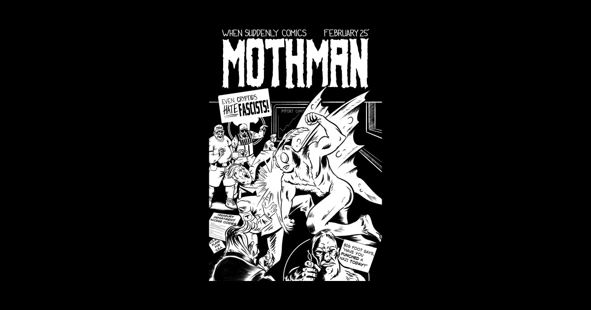 Mothman Issue #1 - White - Mothman Art - Posters and Art Prints | TeePublic