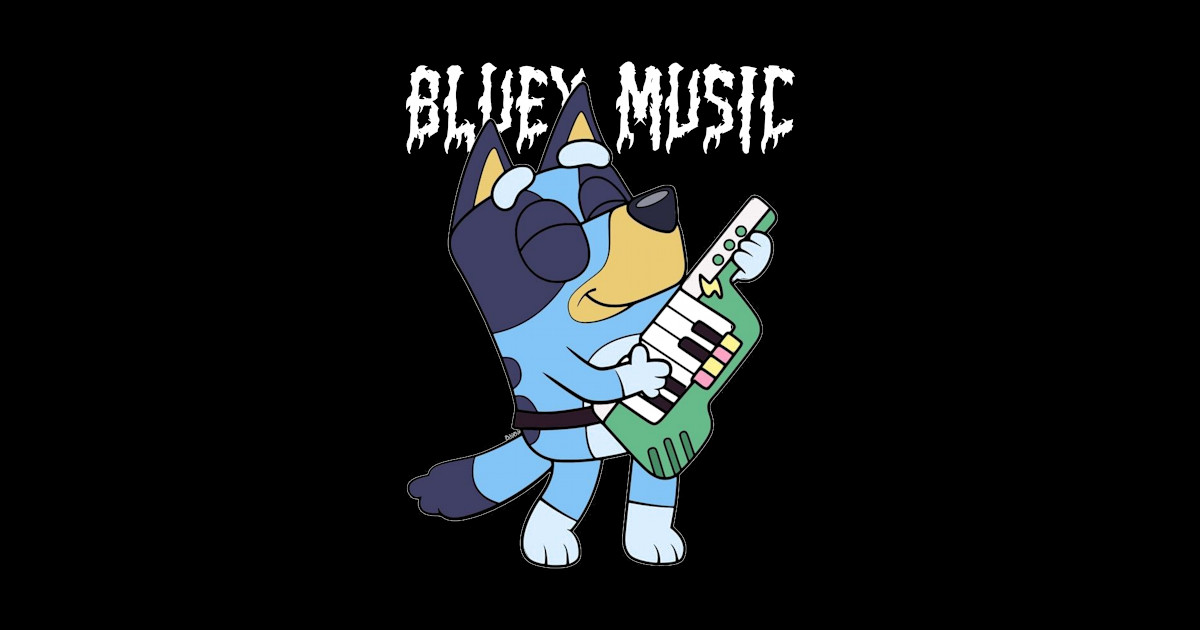 Bluey music - Bluey - Sticker | TeePublic