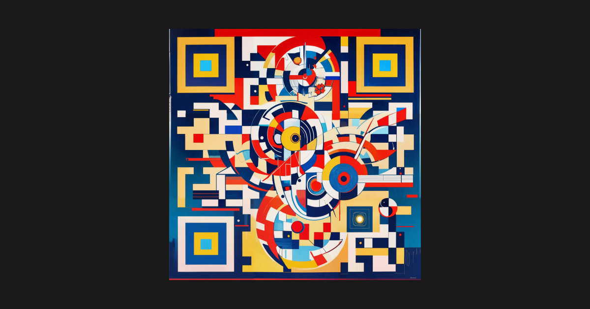 RickRoll QR Code Geometric Abstract Painting - Memeshirt - T-Shirt ...