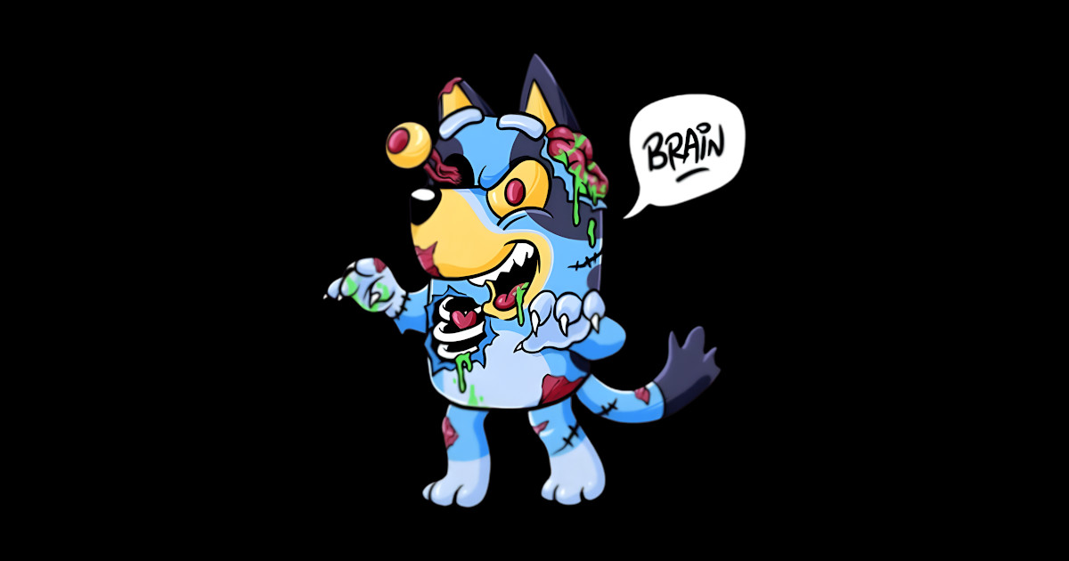 Bluey Horror - Australian Animated Series - Sticker | TeePublic