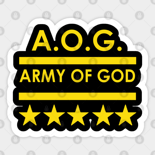 ARMY OF GOD - Aog - Sticker | TeePublic