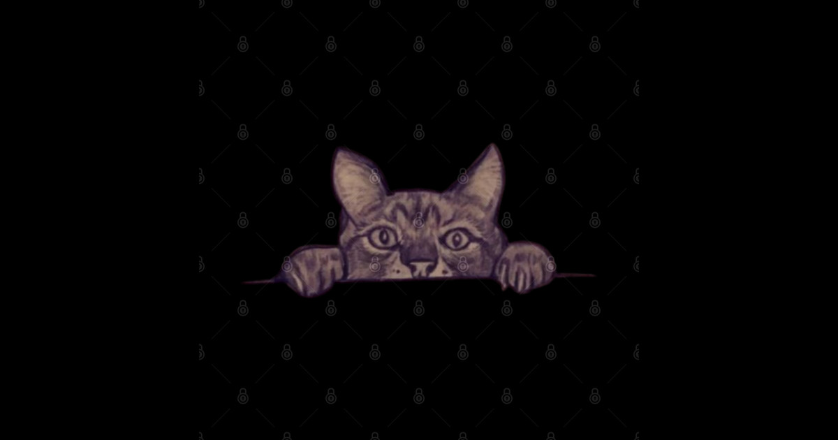 Peeping Tom Cat - Tom Cat - Sticker | TeePublic