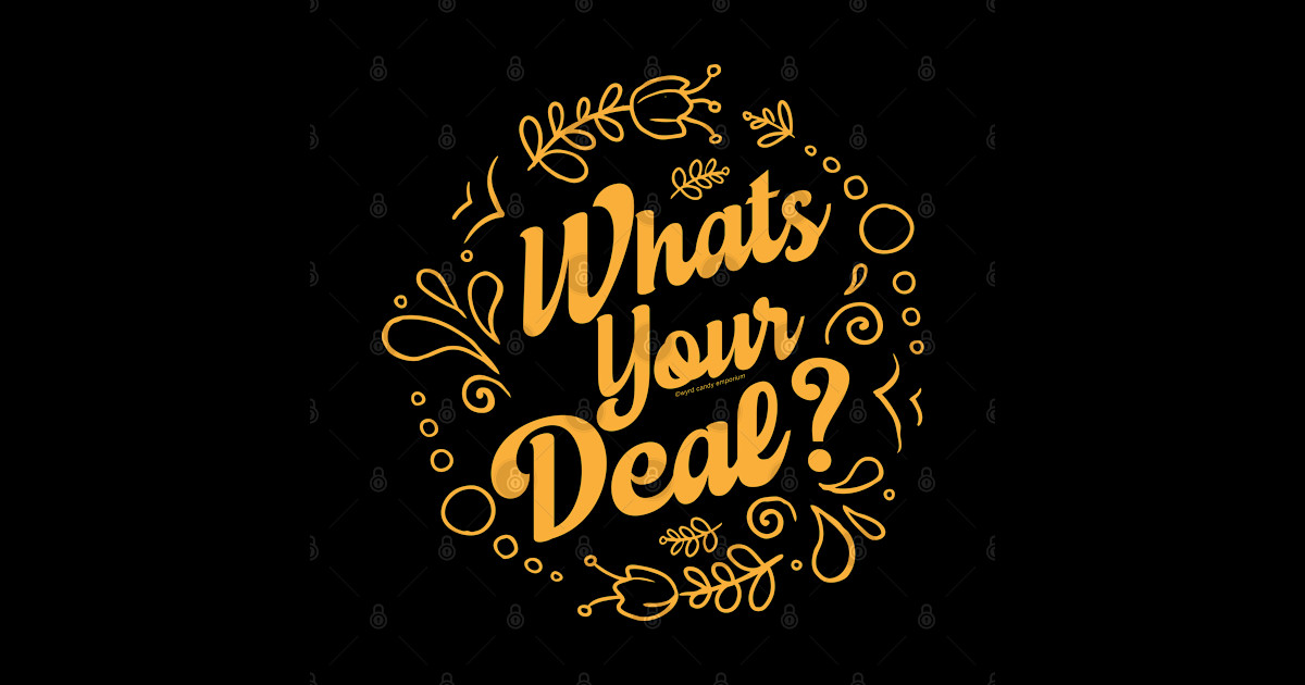 What's Your Deal? floral folk art print - Funny Floral Folk - Sticker ...
