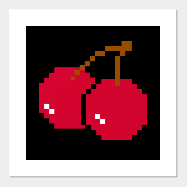 8 bit Cherry - Pacman - Posters and Art Prints | TeePublic