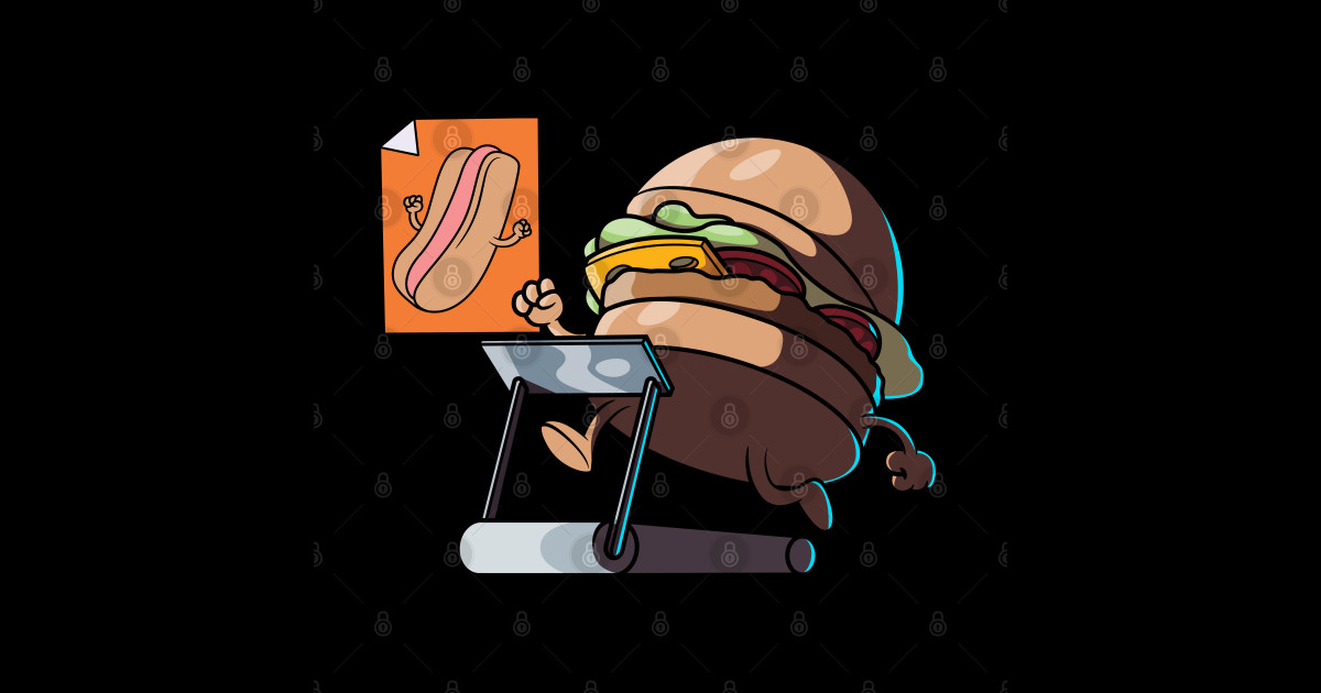 Run Burger Run - Fast Food - Sticker | TeePublic