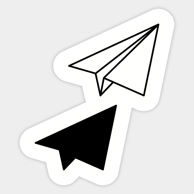 3d Paper Airplane - Origami - Sticker | TeePublic