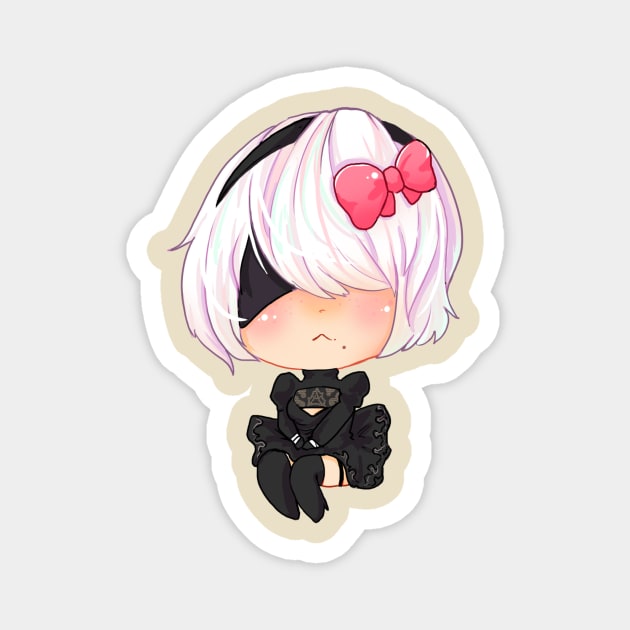 Chibi 2b nier automata - 2b - Magnet | TeePublic