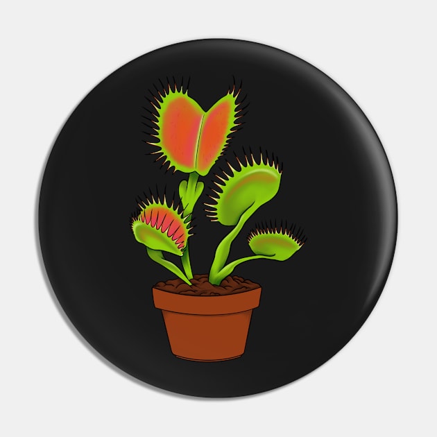 Dionaea Muscipula Venus Fly Trap House Plant Gift - Carnivorous Plant Club - Pin | TeePublic