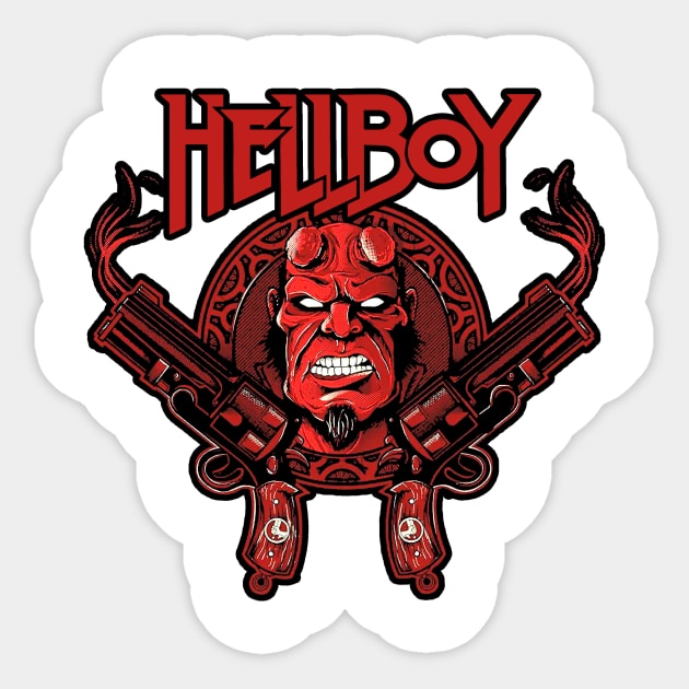 Hellboy Crest (Alt Print) - Superheroes - Sticker | TeePublic