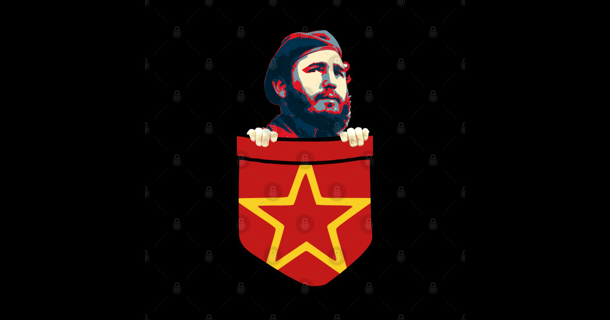 Fidel Castro Socialism Chest Pocket - Castro - Sticker | TeePublic