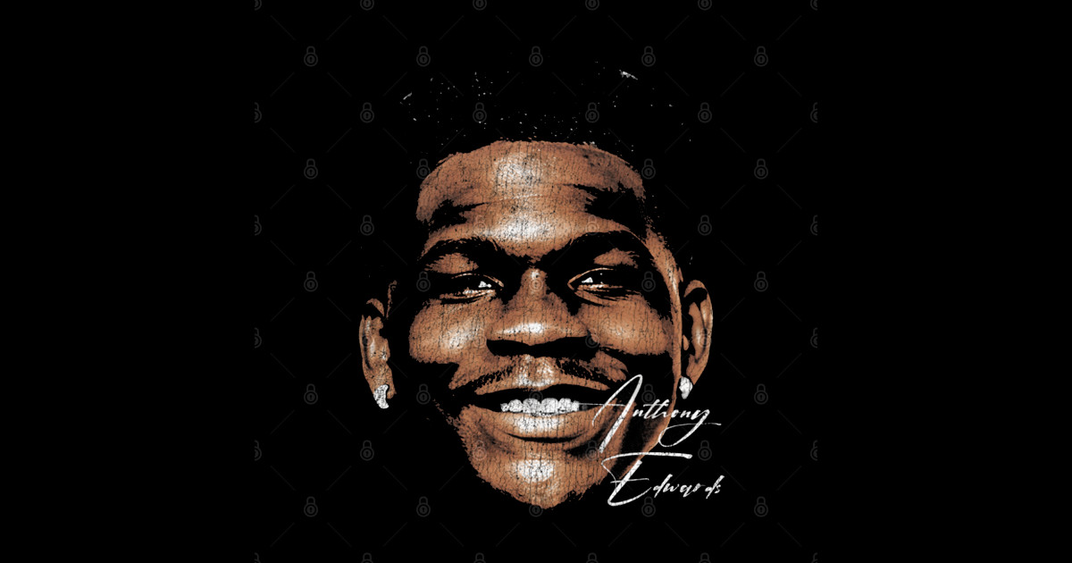 Anthony Edwards Big Face - Anthony Edwards - Sticker | TeePublic
