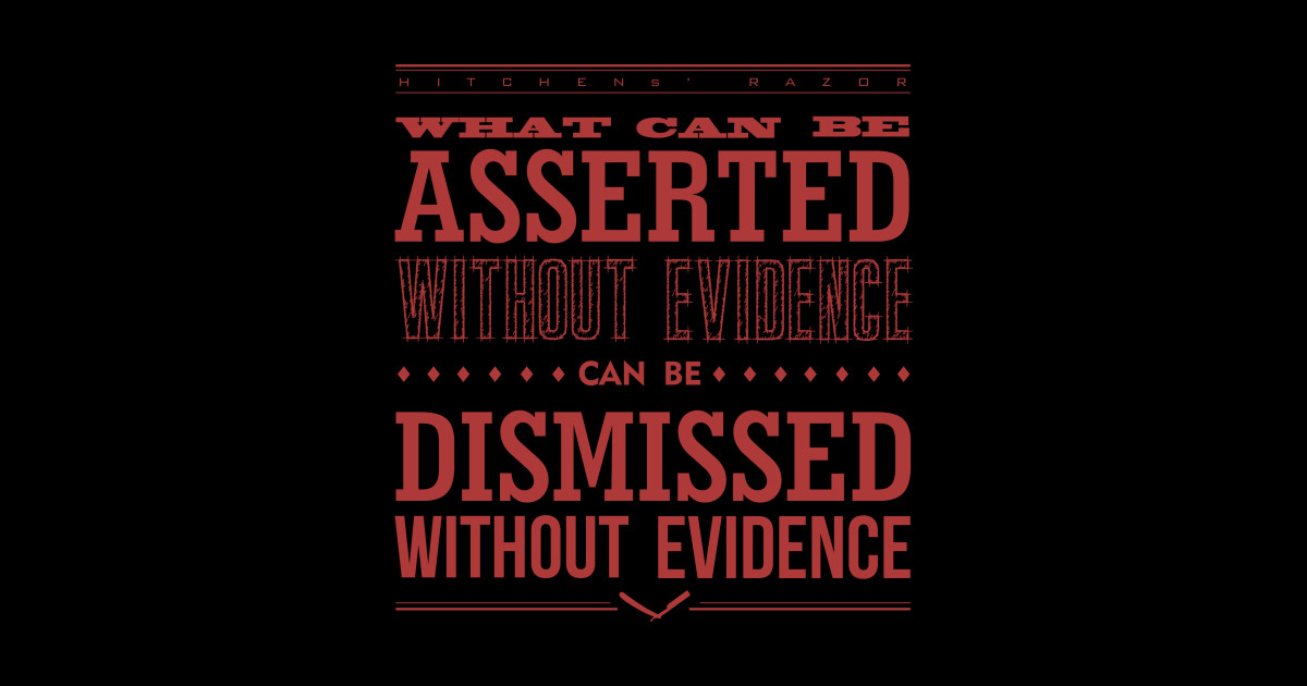 Hitchens' Razor Light Ts - Evidence - Sticker | TeePublic