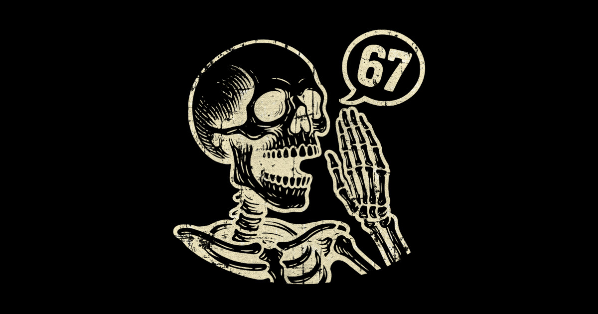 67 Halloween Skeleton Six Seven Meme Brainrot - 67 Halloween Skeleton ...