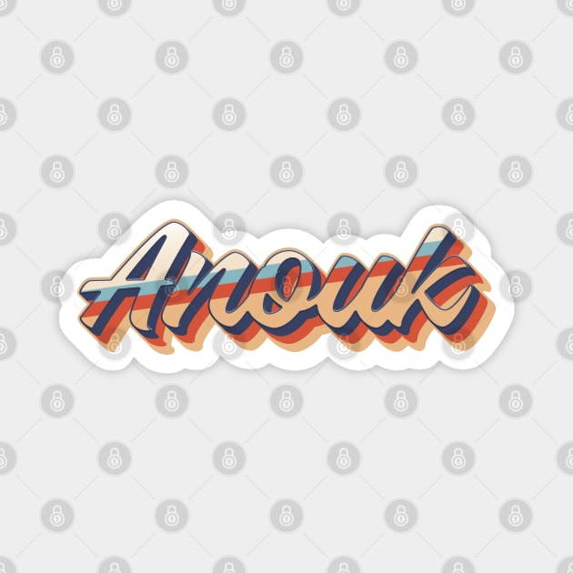 Anouk name - cool 70s retro font surf style design - Anouk Name Cool ...
