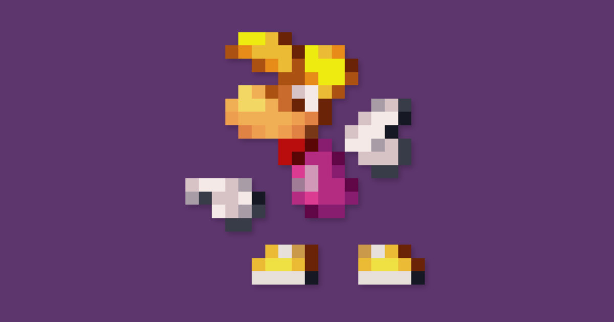 Rayman low-res pixelart - Rayman - T-Shirt | TeePublic