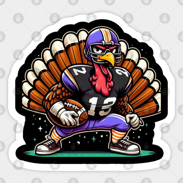 Thanksgiving Football Turkey Cartoon Design - Thanksgiving Turkey ...
