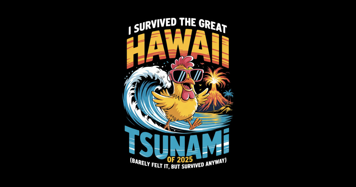 I Survived The Great Hawaii Tsunami of 2025 Saying - I Survived The ...