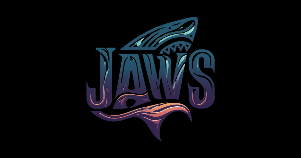 Jaws Logo - Jaws - Sticker | TeePublic