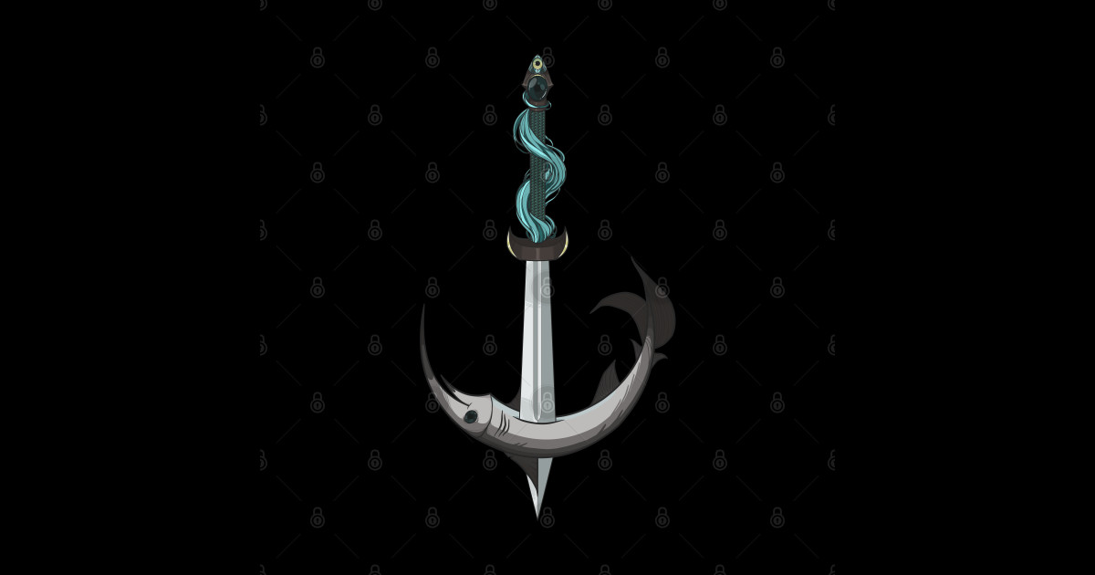 Swordfish Anchor - Sword - Sticker | TeePublic
