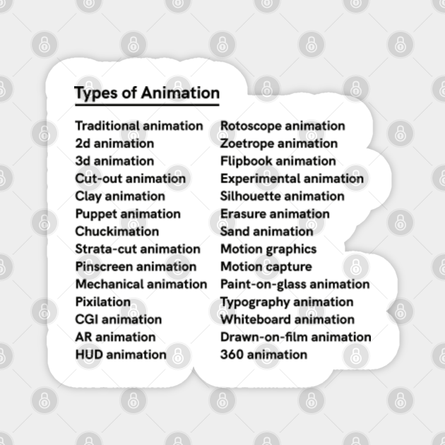 Animation Types - Animation - Magnet | TeePublic