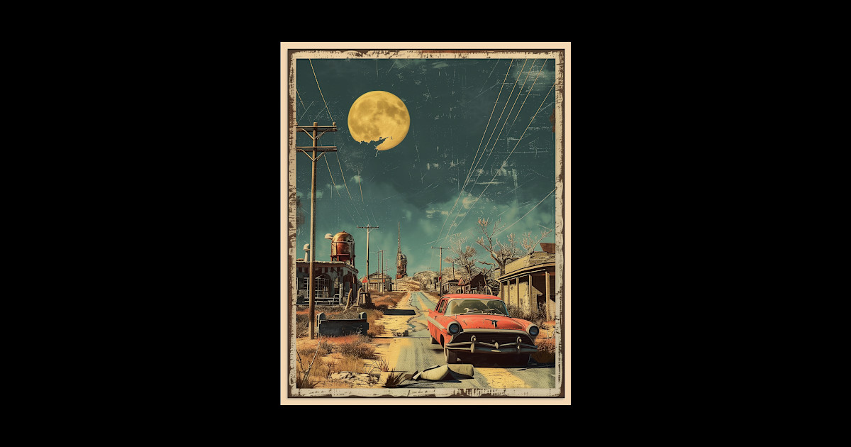 Post Apocalyptic Wasteland Poster - Post Apocalyptic - Sticker | TeePublic