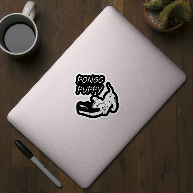 dalmatians puppies pongo biting shoes - Puppy - Sticker | TeePublic