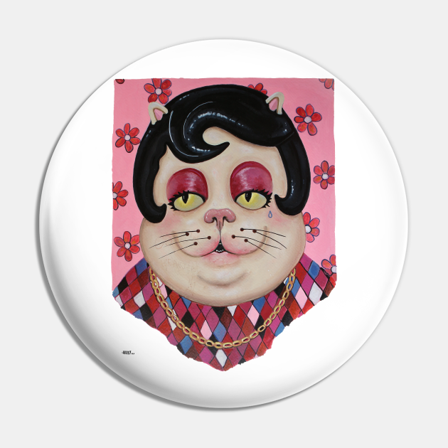 Cat Boss Cat Gangster Mobster Mrs. Kitty Boom Boom Original Painting By ...