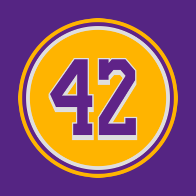 James Worthy Number 42 Jersey Los Angeles Lakers Inspired - Los Angeles ...