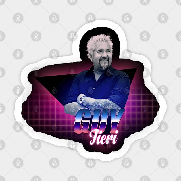 Guy Fieri Tribute Retro 90s - Guy Fieri - Sticker | TeePublic