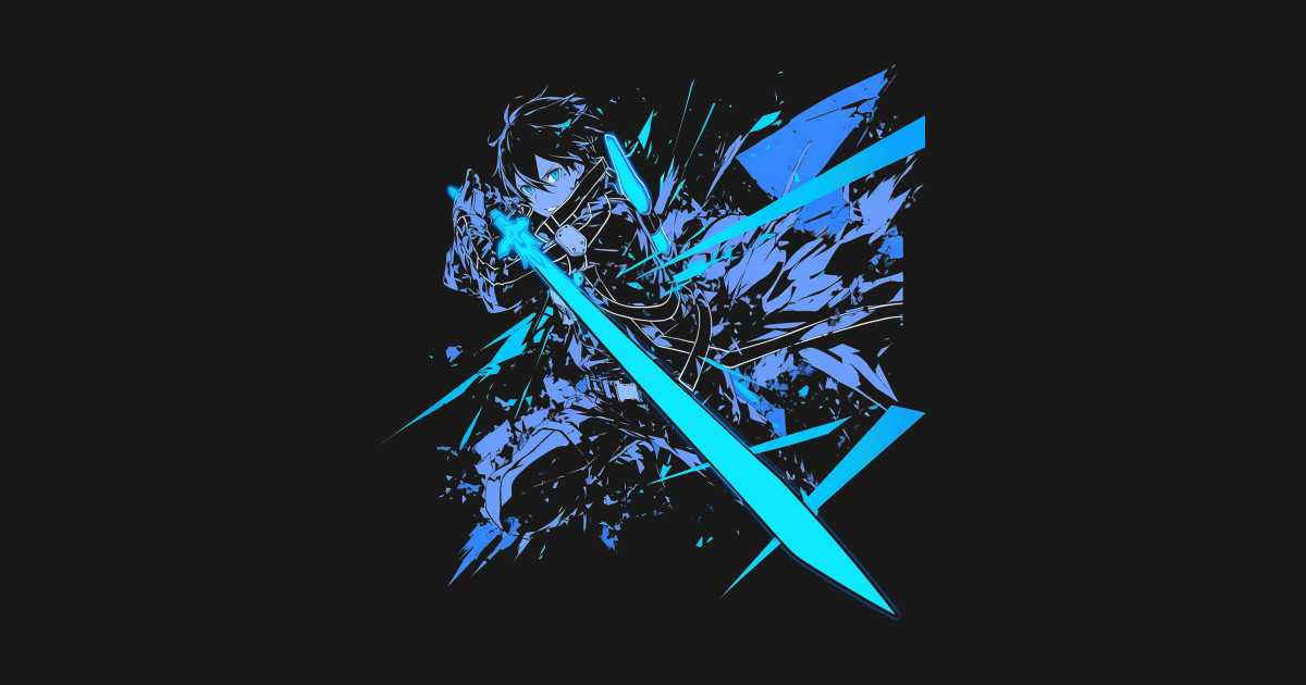Kirito Sword Art Online Fan Art - Kirito - T-Shirt | TeePublic