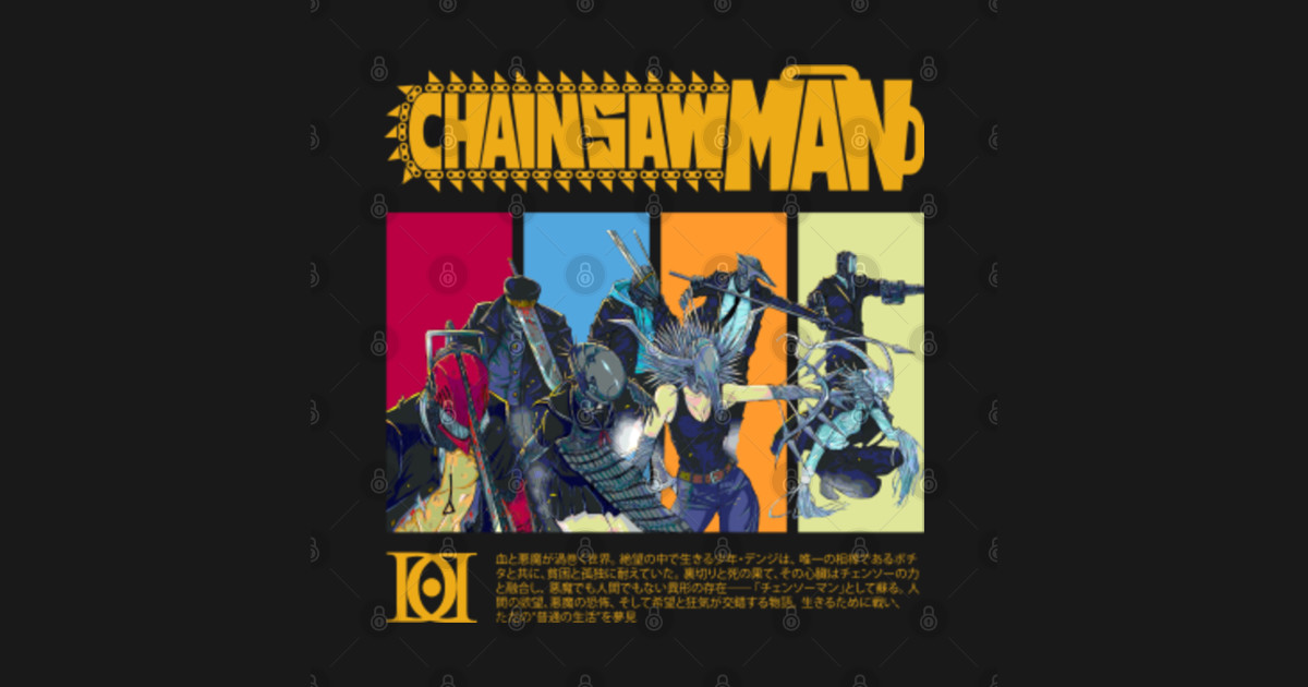 Chainsaw Man Retro Core Design – Denji, Power, Aki & Angel Devil ...