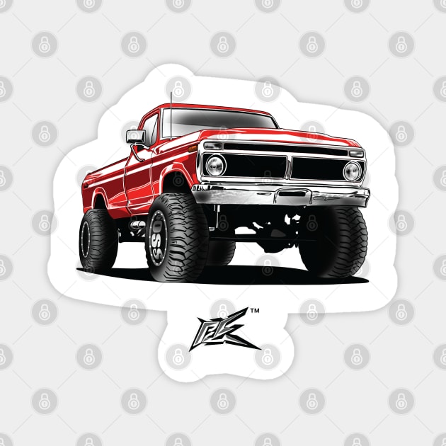 ford f250 obs truck red - Ford F250 Obs - Magnet | TeePublic