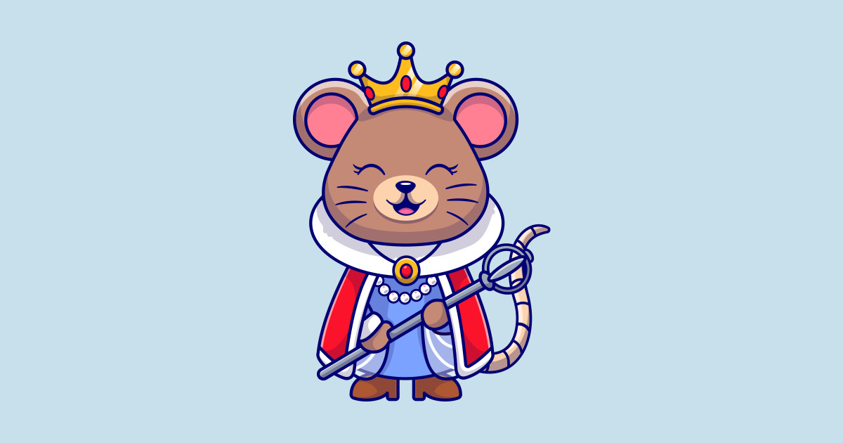 Cute Mouse Queen With Crown Cartoon - Cute Mouse Queen With Crown ...