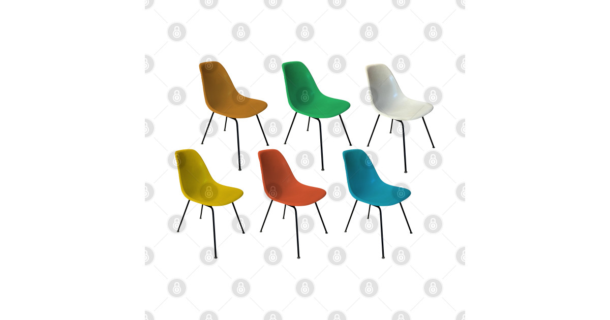 Shell Chairs - Midcentury Modern - T-Shirt | TeePublic