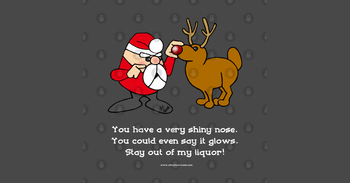 Funny Rude Santa Cartoons by Bill Abbott - Funny Christmas - T-Shirt ...