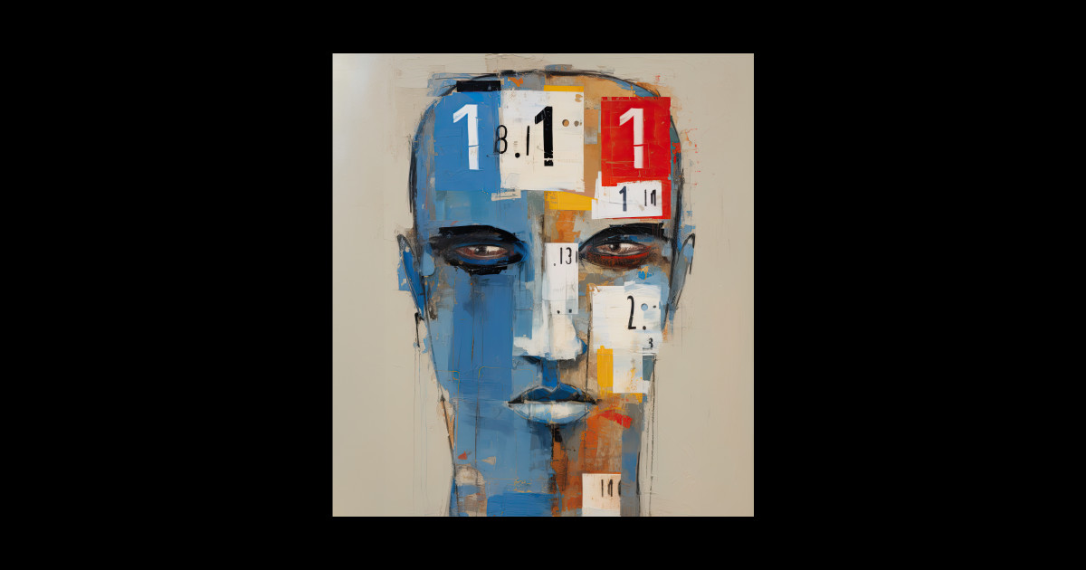 Numerology 111 Man Abstract Art - 111 - Sticker | TeePublic