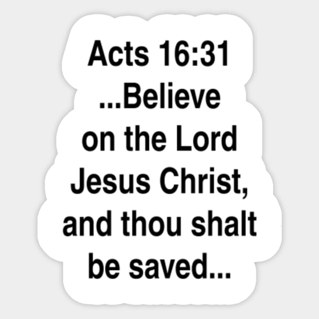 Acts 16:31 King James Version (KJV) Bible Verse Typography Gift - Acts ...