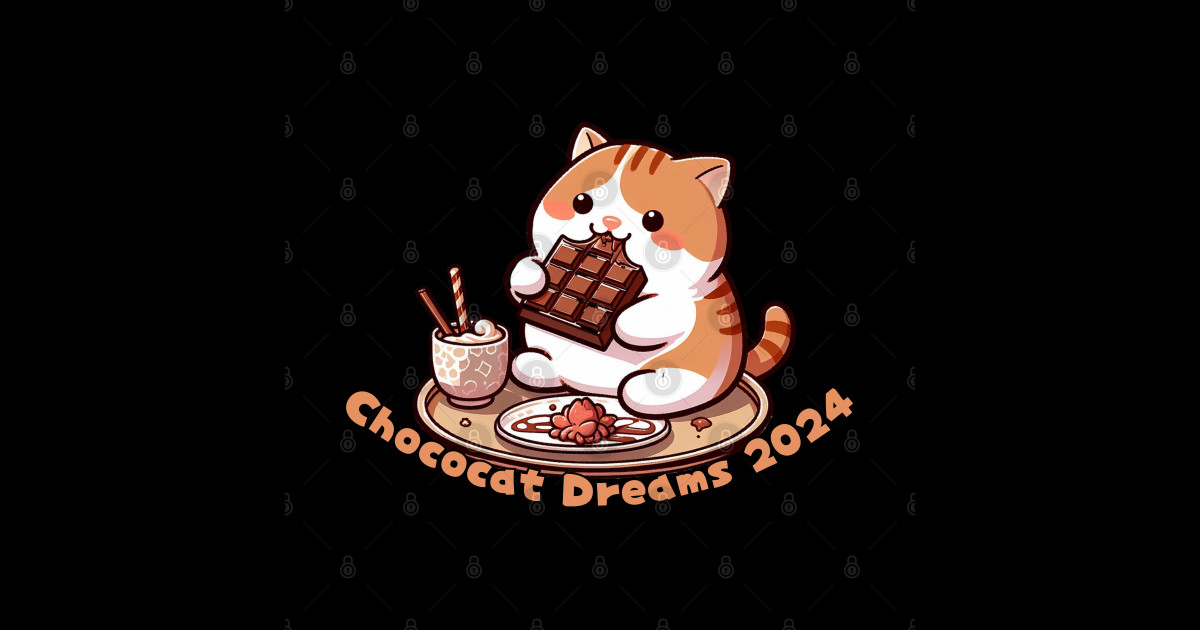 Chococat dreams 2024 - Happy New Year 2024 - Sticker | TeePublic