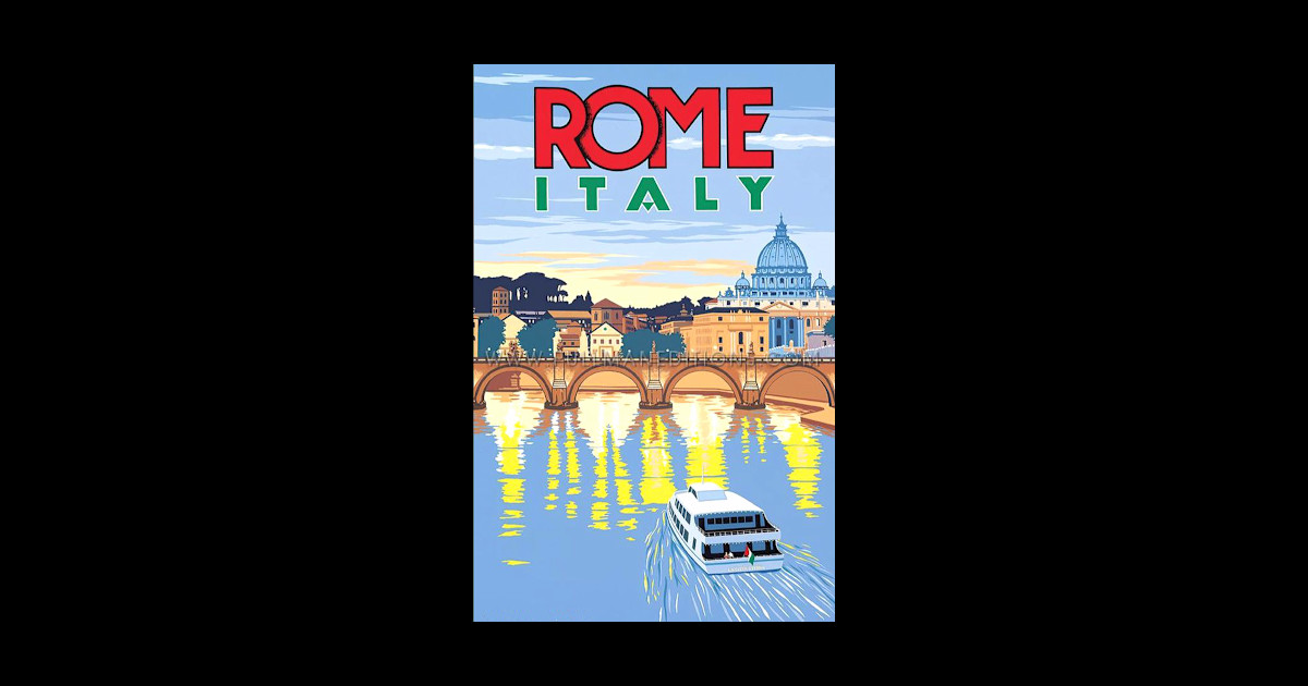 Vintage Travel Poster - Rome - Rome Italy - Sticker | TeePublic