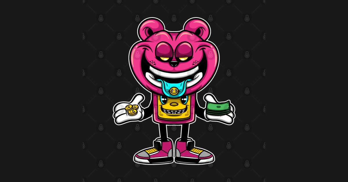 bear addict cartoon - Urban Clothing - T-Shirt | TeePublic