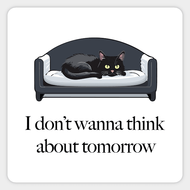 Procrastination Cute Cat - Lazy Cat - Sticker | TeePublic