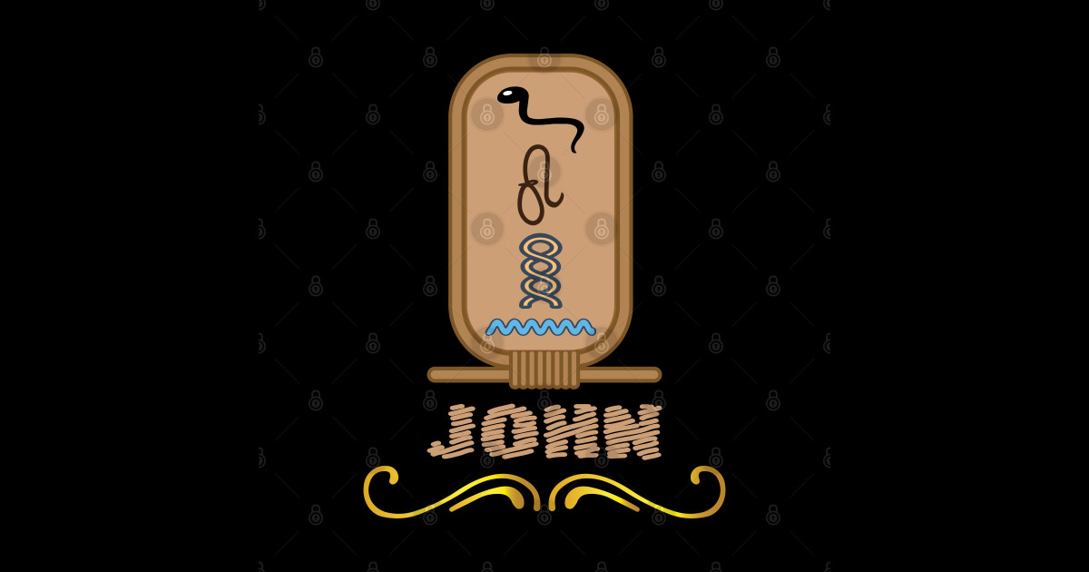 JOHN-American names in hieroglyphic letters-JOHN, name in a Pharaonic ...
