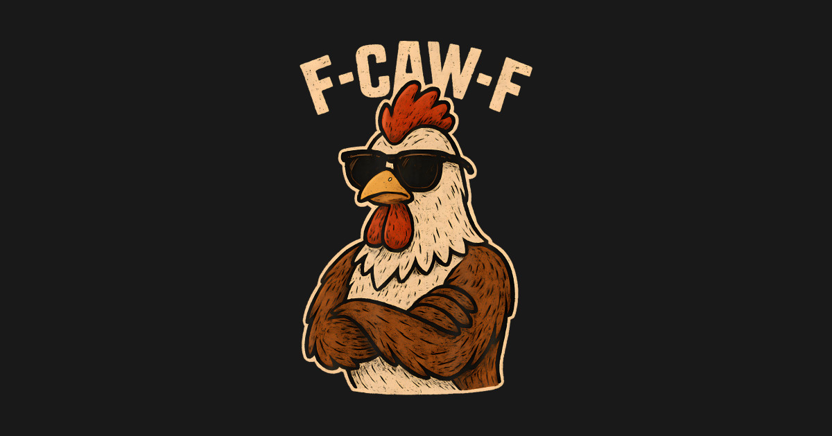 F Caw F Rooster Bird Fcawf Chicken Whisperer Fawk Off - Funny Rooster ...