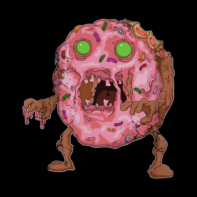 Halloween Zombie Donut - Donuts - Tapestry | TeePublic