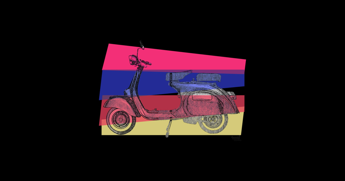 Scooter fifties style - Scootering - Sticker | TeePublic