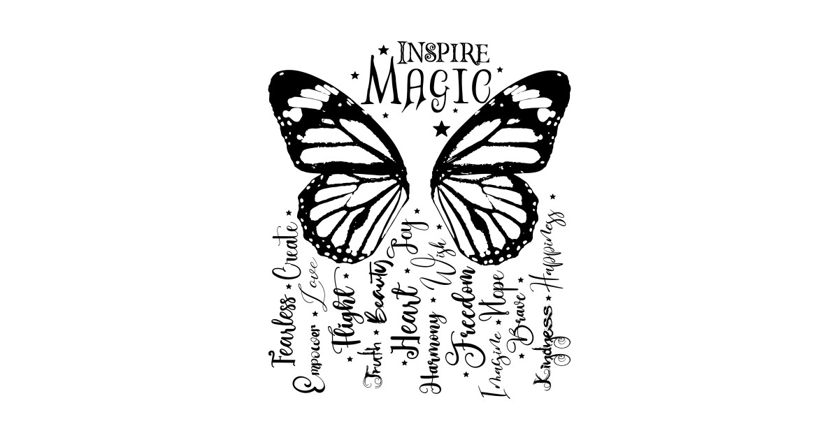 Inspire Magic in Dark Font - Fairycore - T-Shirt | TeePublic
