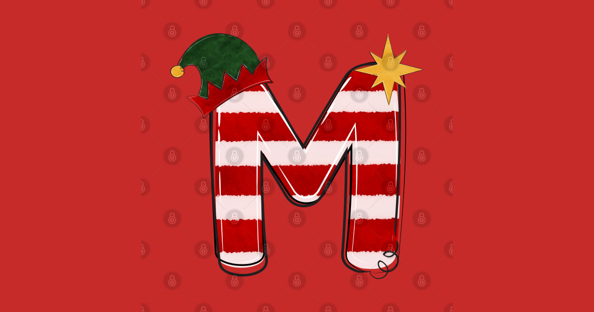 Letter M (Christmas Alphabet) - Christmas Alphabet - T-Shirt | TeePublic