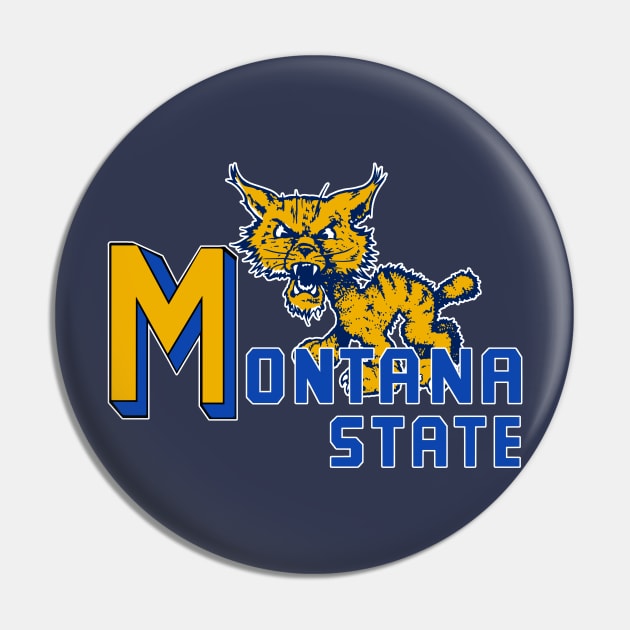 Vintage Montana S. University retro Bobcat Mascot - Montana - Pin ...