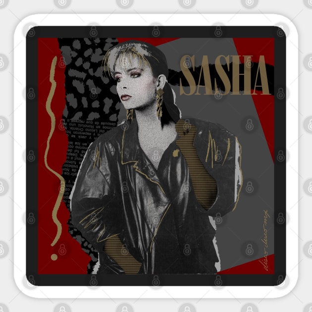 SASHA 80S RETRO STYLE - 80s - Sticker | TeePublic